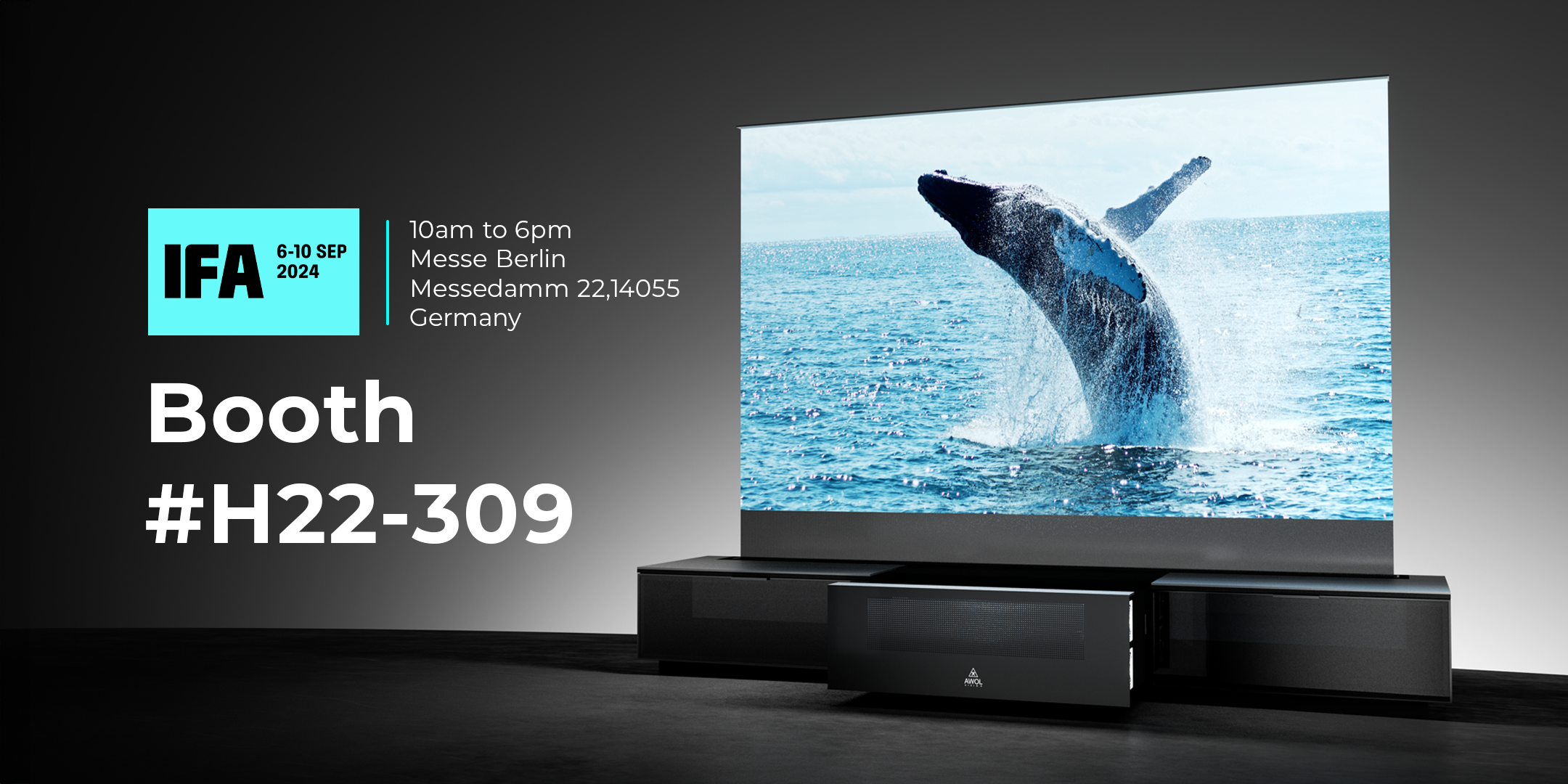AWOL Vision will present the Vanish Laser TV at IFA 2024 in Berlin